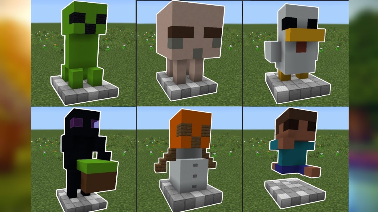 Minecraft tutorial : 5+ Cute Mini Mobs builds #minecraft #viralvideos ...