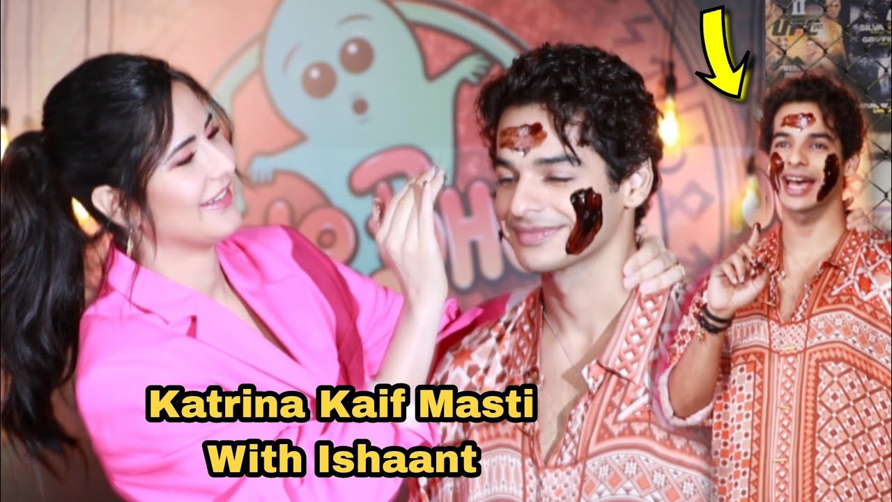 Watch How Katrina Kaif Puts Cake On Ishaant Kattar Along With Siddhant ...