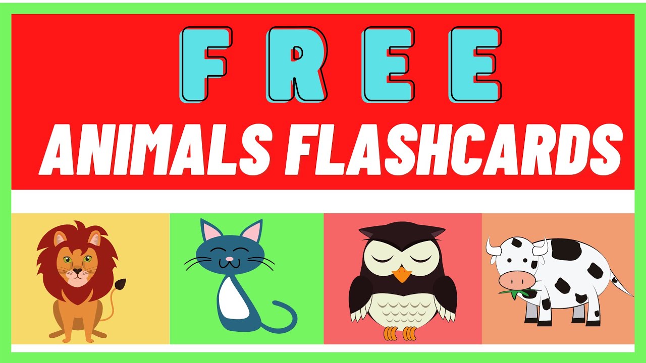 FREE ANIMALS FLASHCARDS / ENGLISH VOCABULARY / LEARN THE DIFFERENT ...