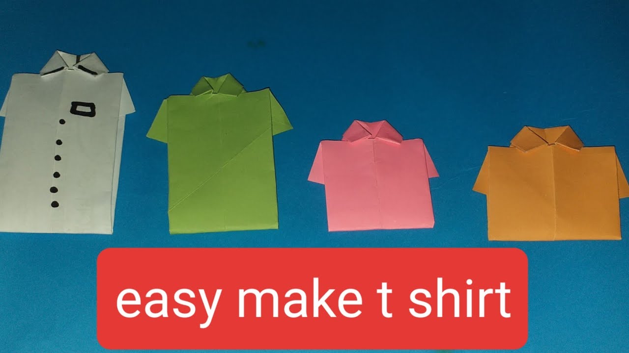 Origami easy make Shirt👕👔 l origami shirt l very easy for kids - YouTube