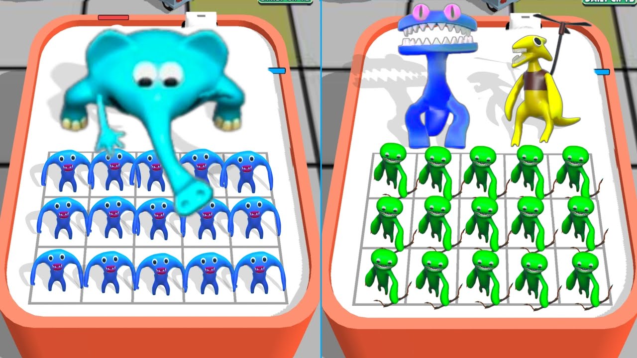 Merge Color Friends Mod! Rainbow Friends 6-7 New Merge Gameplay 💥 Merge ...