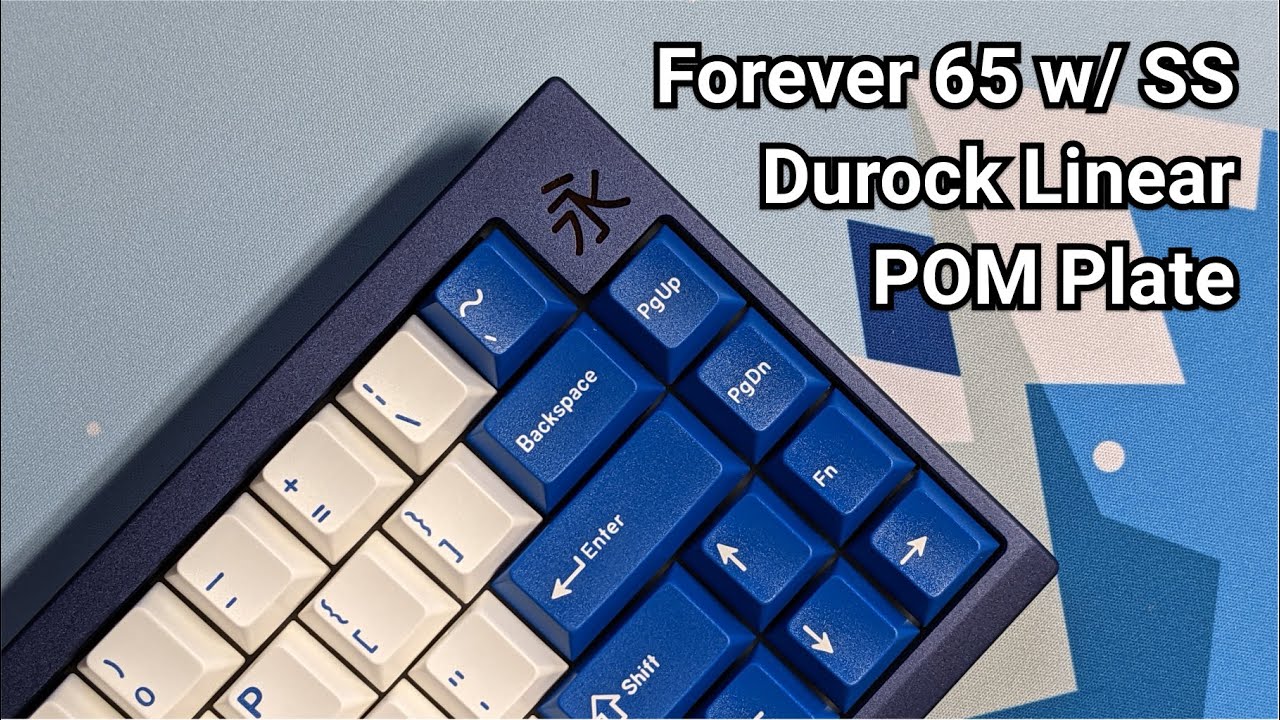 Forever 65 w/ Durock Linear switches on POM plate Typing Sound ...