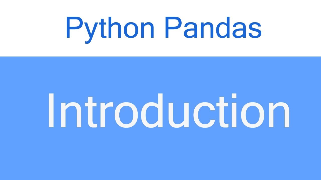 [Arabic] Pandas 0 - Introduction - YouTube