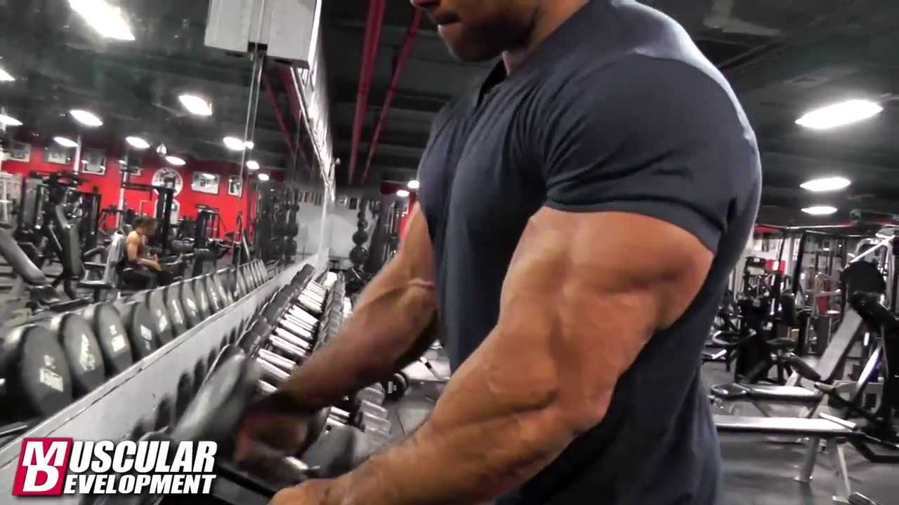 Victor Martinez Arms Workout 5 Days from the 2013 Mr Olympia - YouTube