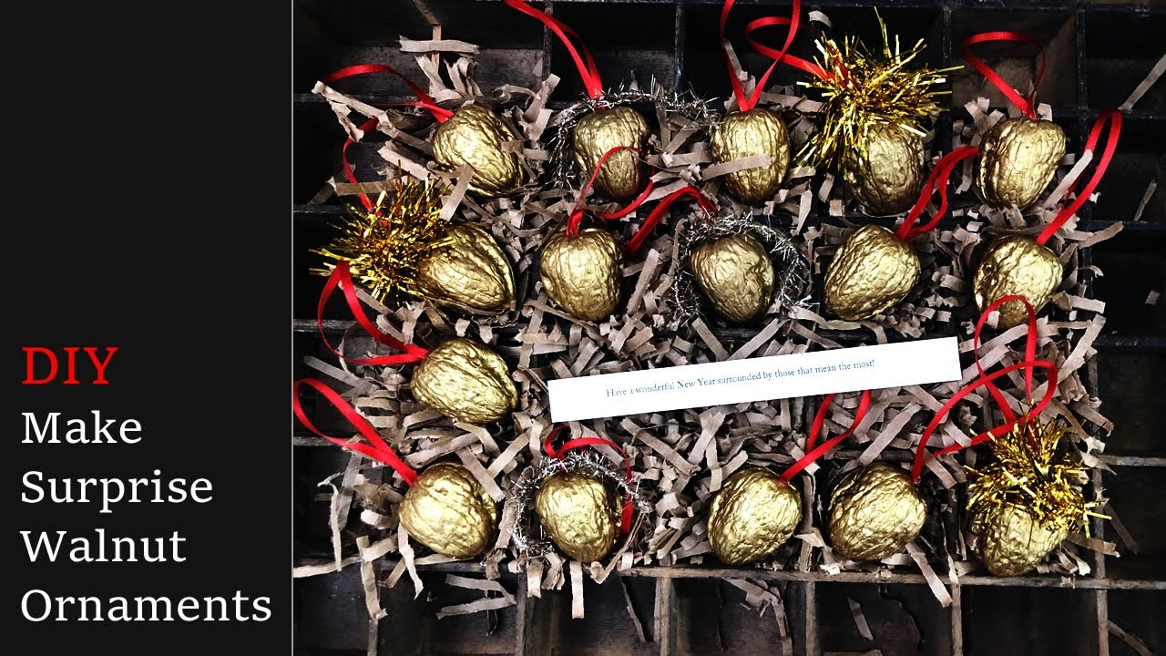 🎄 DIY Victorian Style Surprise Walnut Ornaments for Christmas/New Years ...