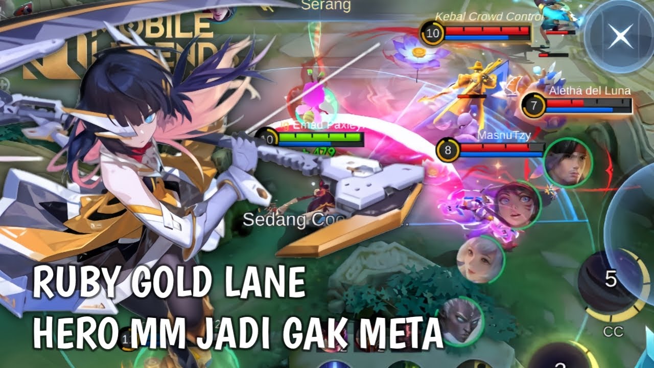 RUBY GOLD LANE TERLALU KUAT!! LIFESTEAL TERLALU DERAS!! KUAT LAWAN MM ...