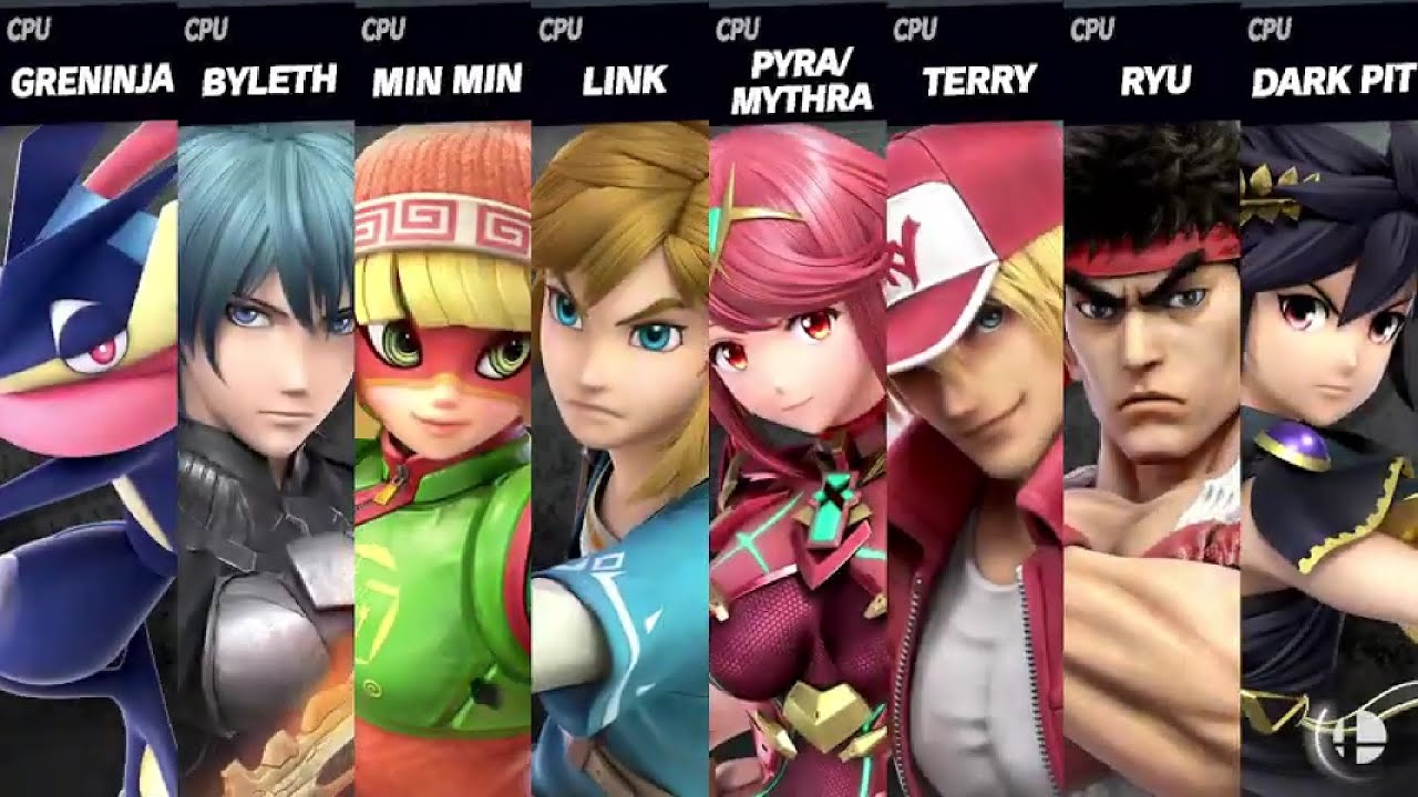 Smash Ultimate EX Greninja VS Byleth VS Min Min VS Link VS Pyra/Mythra ...