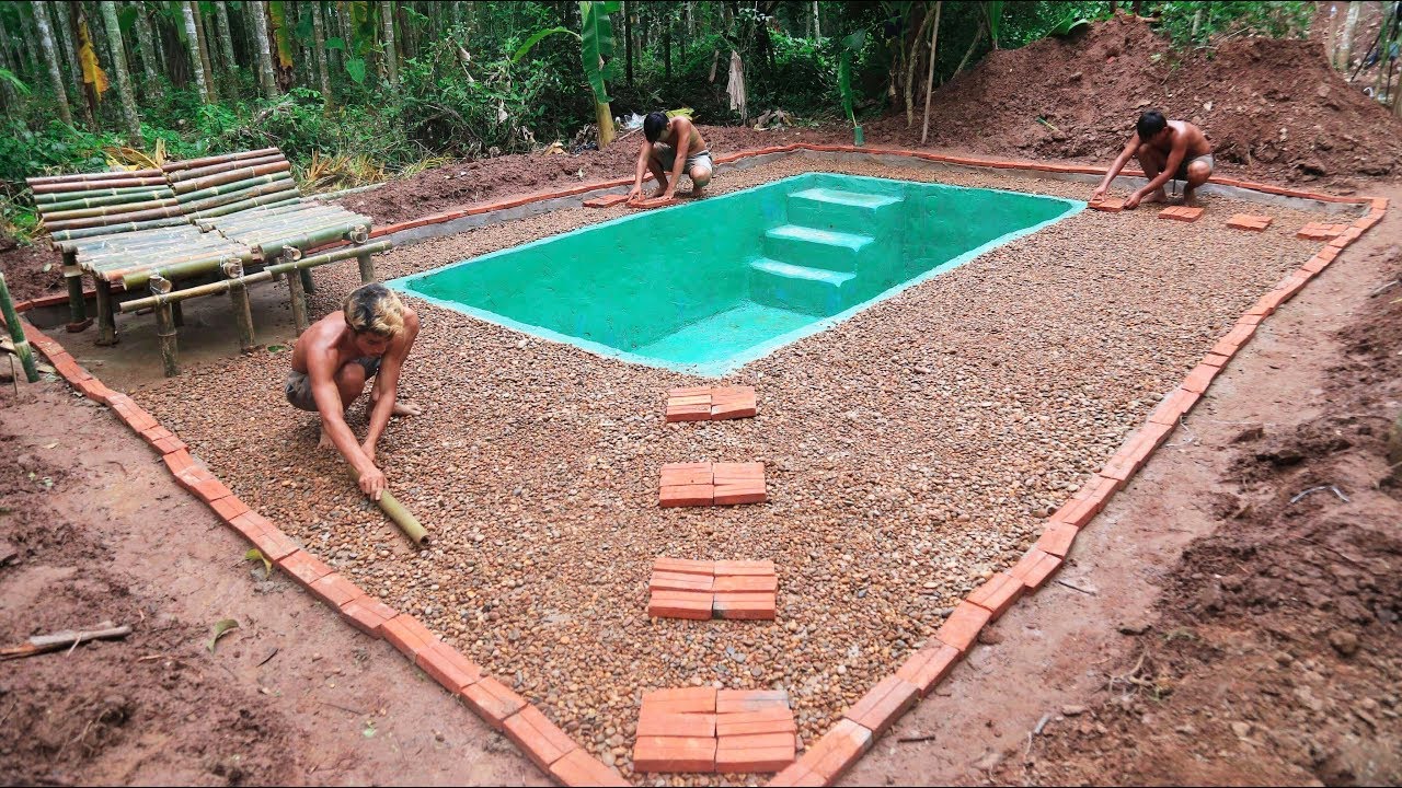 Build swimming pool of water-part 3 - YouTube