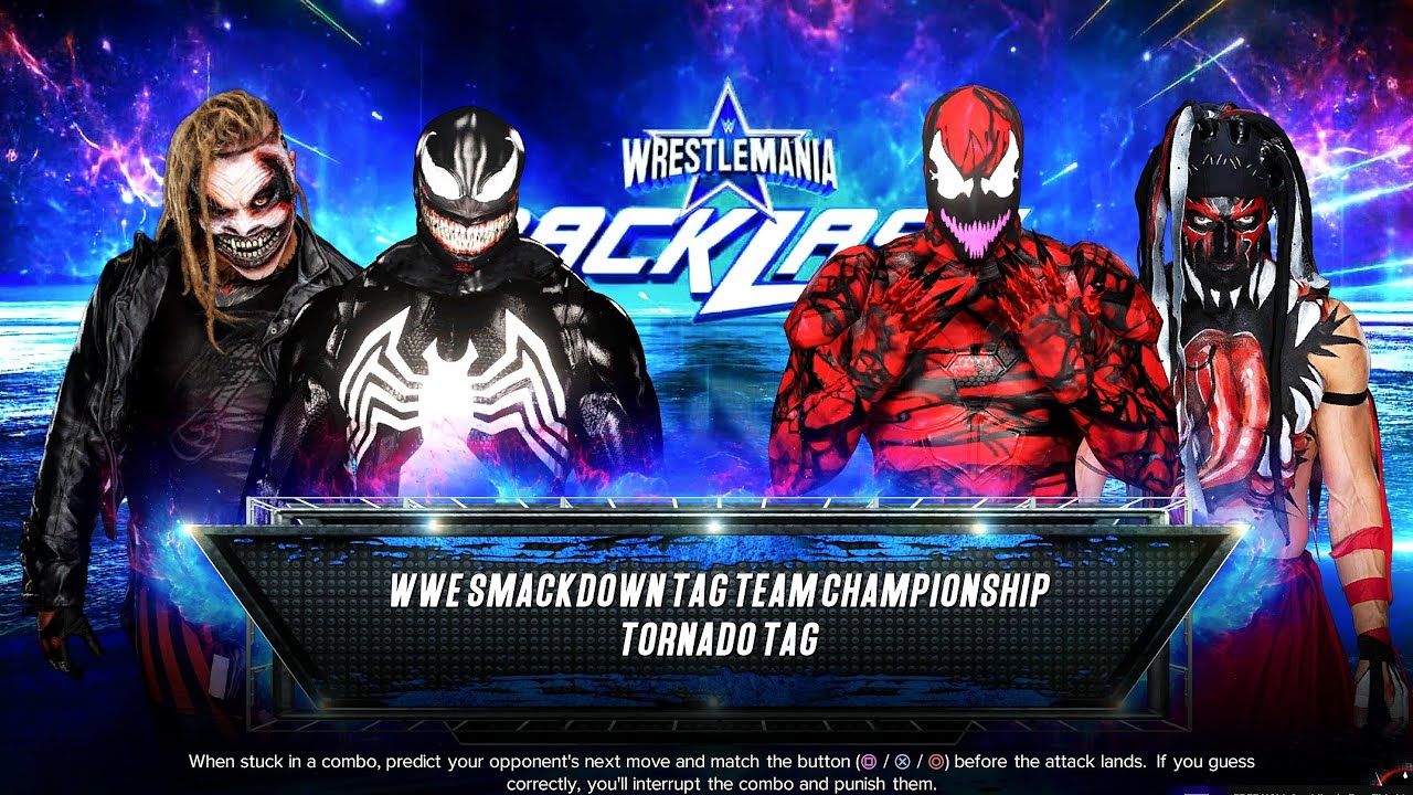 Venom & The Fiend vs. Carnage & Demon Finn Balor | Tornado Tag Team ...