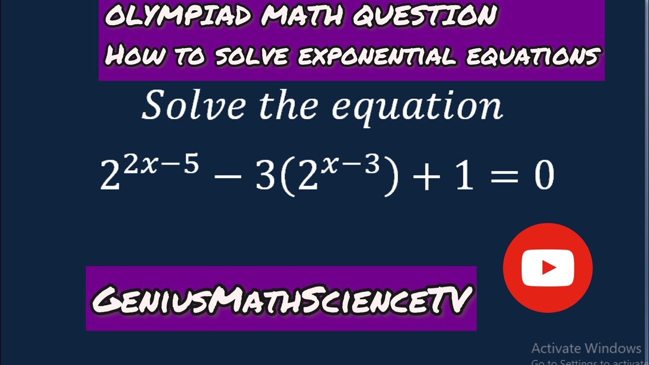Olympiad Math Question how To Convert Exponential Equation To Quadratic olympiad-math-question-how-to-convert-exponential-equation-to-quadratic