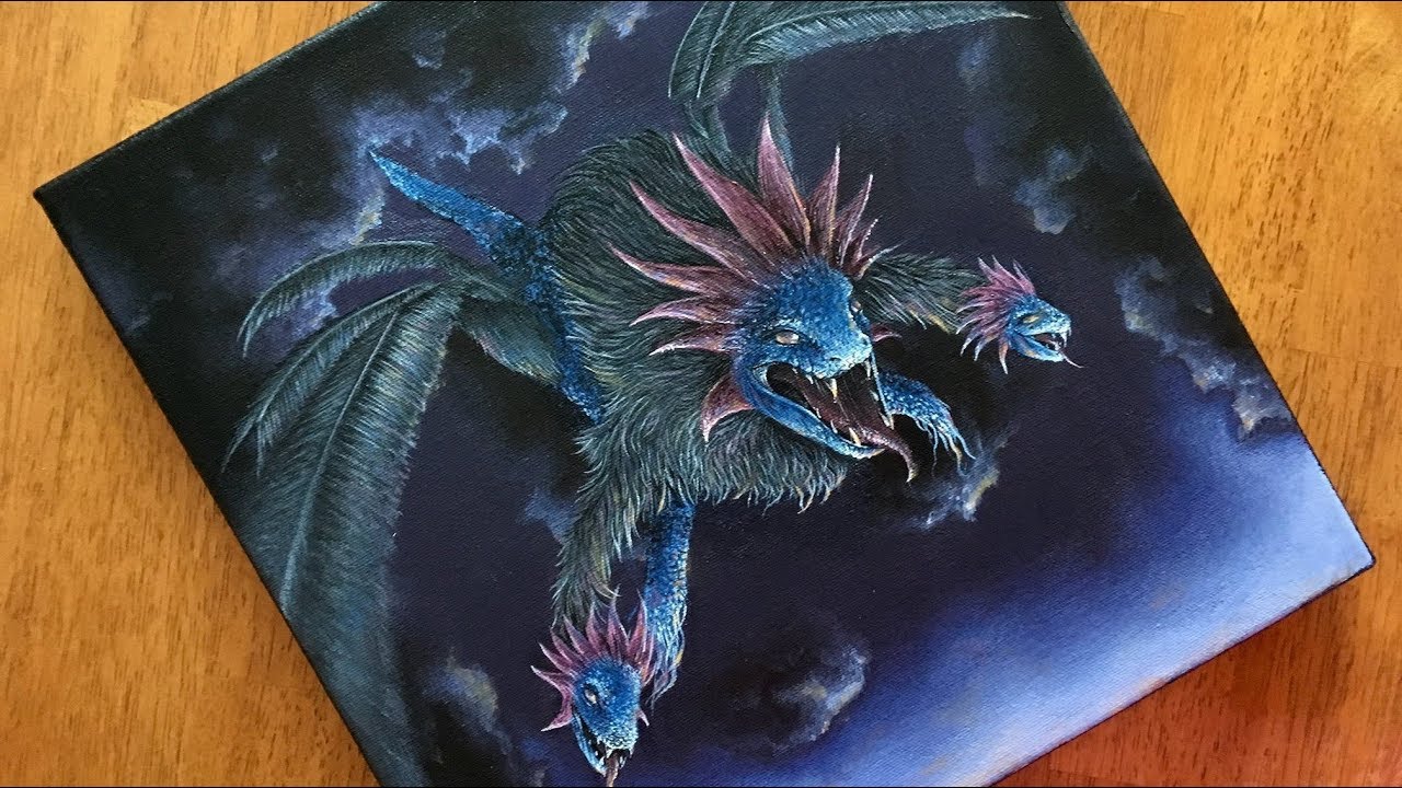 Painting Realistic Hydreigon - YouTube