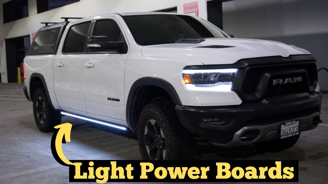 Lumastep M2 Light Up Running Boards Ram Rebel 1500 Install Video (Light ...