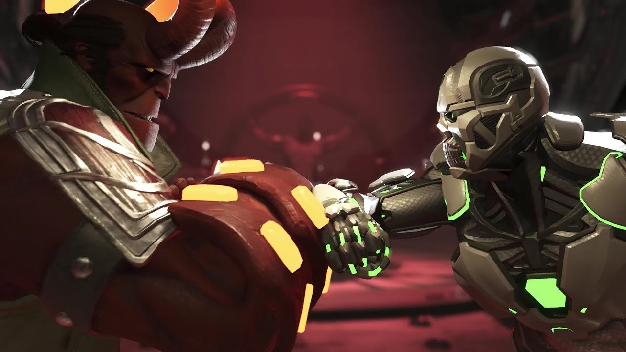 Injustice 2 : Hellboy Vs Grid - All Intro/Outros, Clash Dialogues ...
