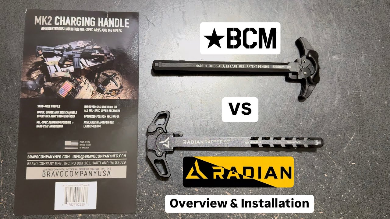 BCM MK2 Vs Radian Raptor SD | Best AR15 Ambidextrous Charging Handle ...