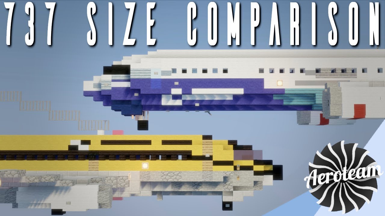 Minecraft Size Comparison Boeing 737 - YouTube