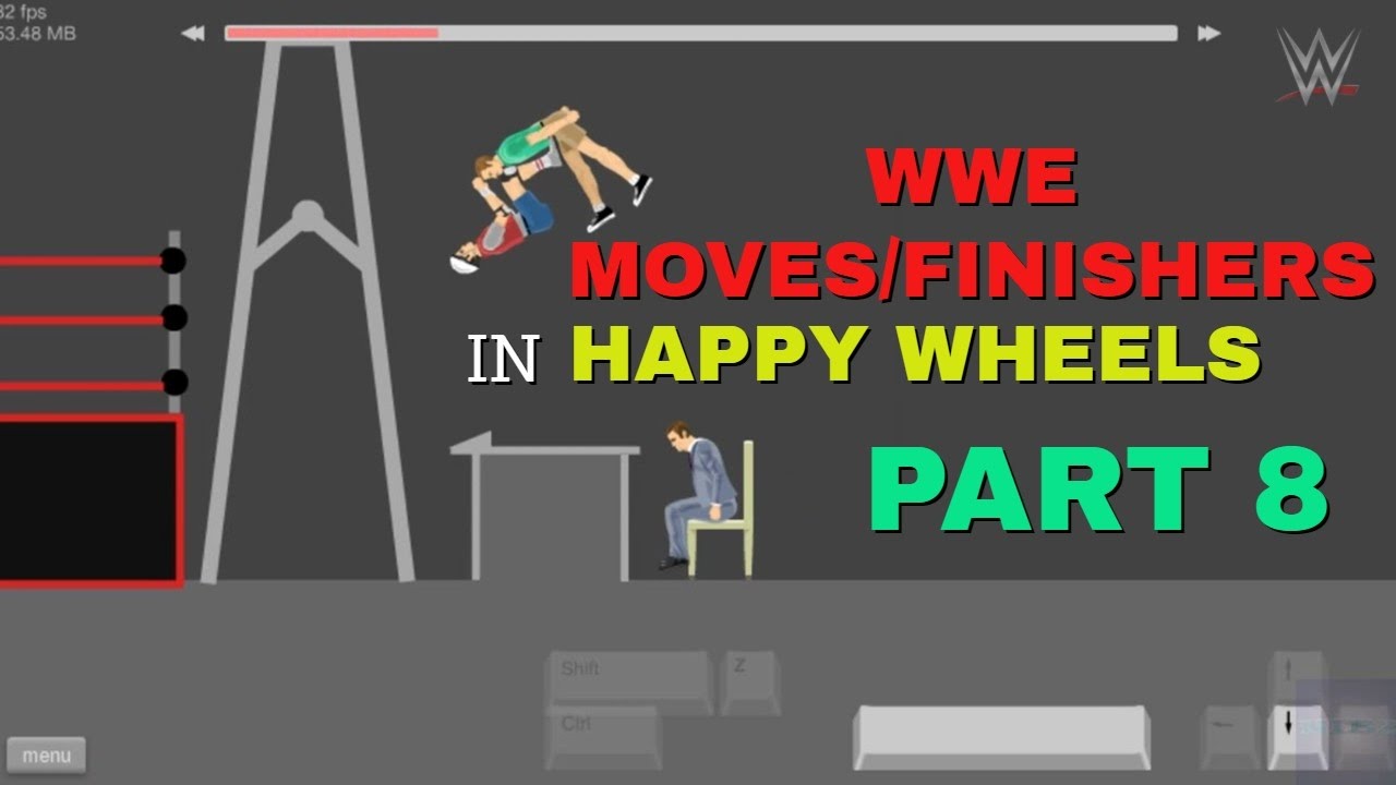 WWE Moves/Finishers in Happy Wheels - Part 8 - YouTube