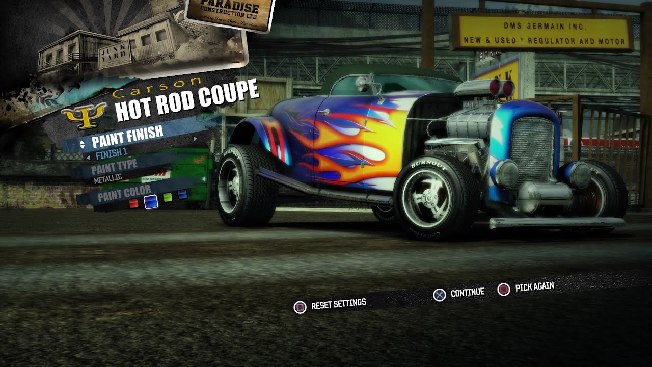 BURNOUT PARADISE REMASTERED RACE HOT ROD COUPE - YouTube