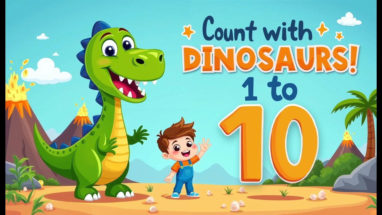 Learn Numbers 1 to 10 | Count with Dinosaurs | Fun Dinosaur Counting ...