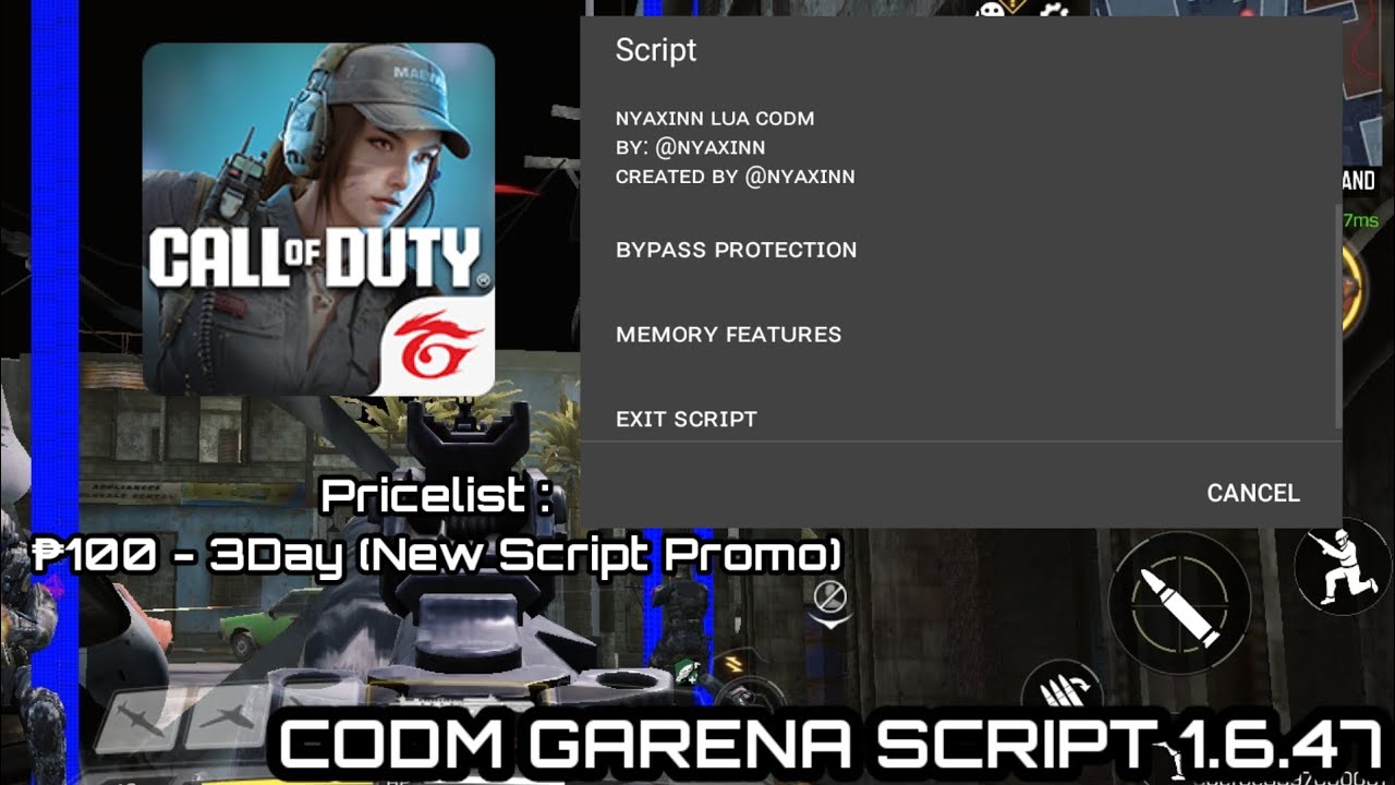 CODM GARENA SCRIPT | LATEST VERSION | 1.6.47 | VIP | CHEAT PRICE ...