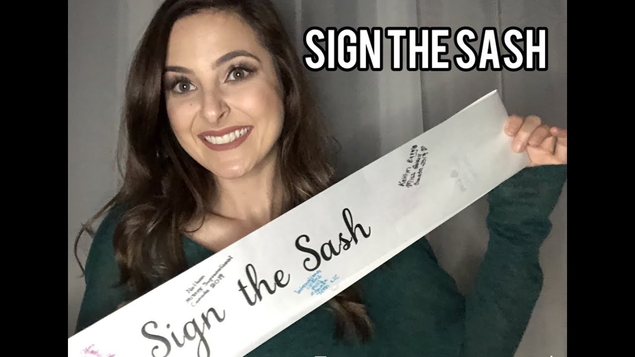 Sign The Sash Video - YouTube