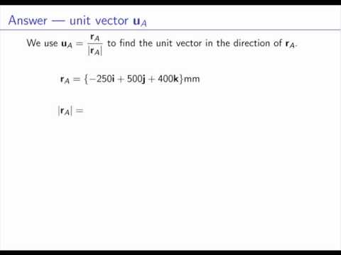 Q1 Unit vector and position vector - YouTube
