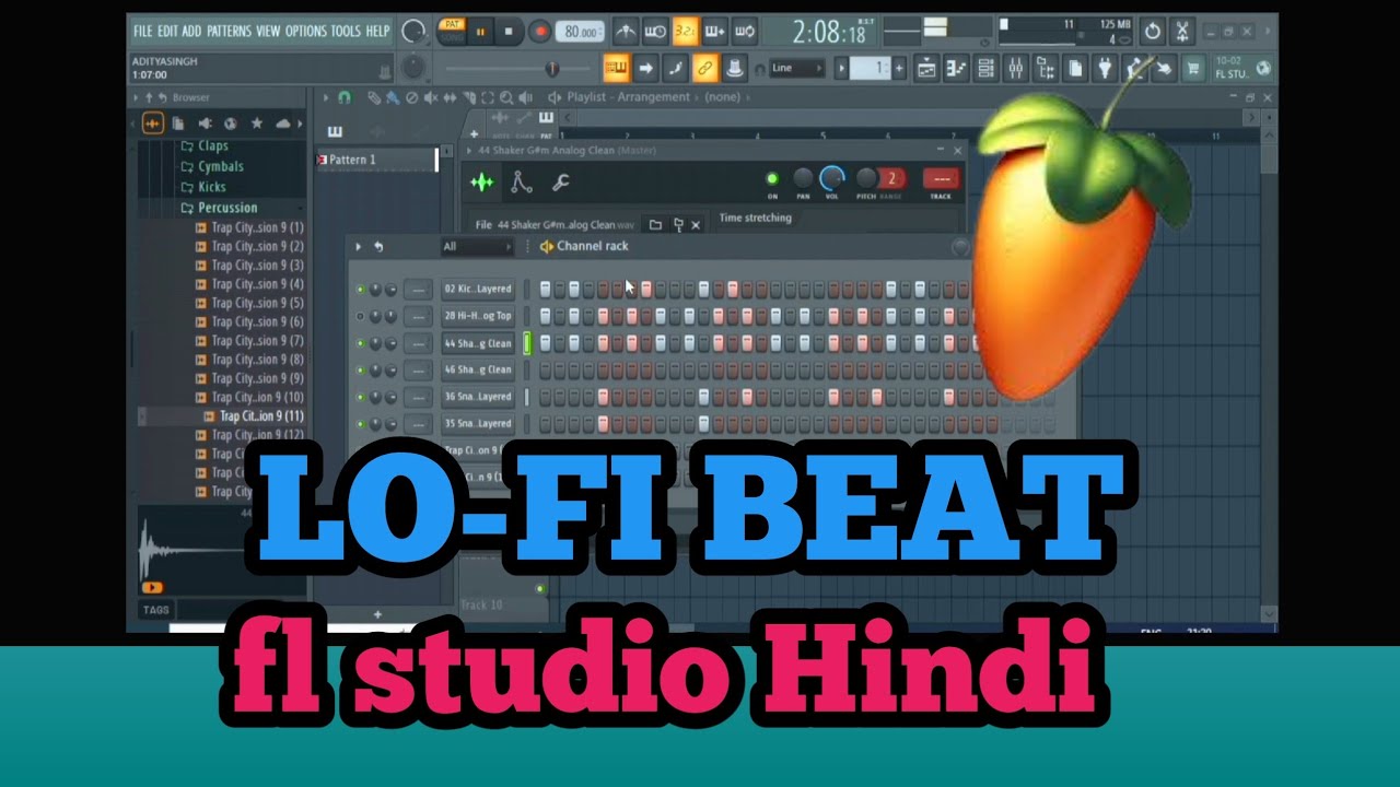How to make LO-FI beat making fl studio Hindi Lofi drum patterns - YouTube
