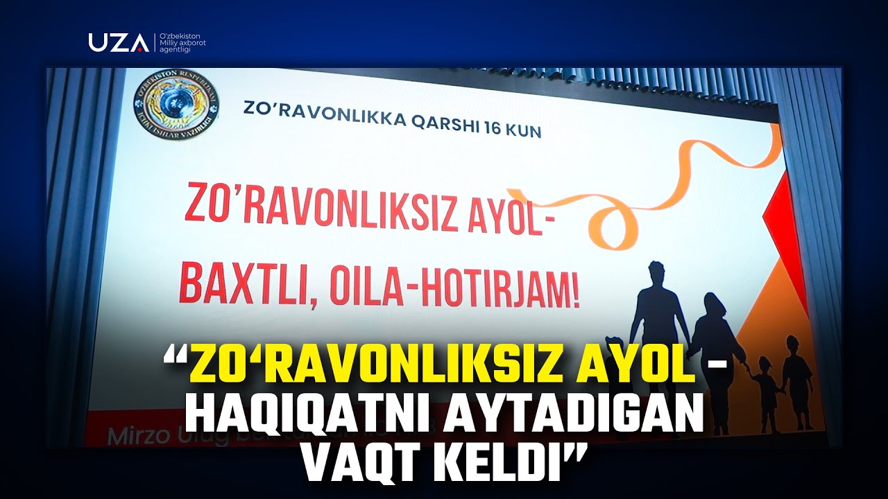 Zo‘ravonliksiz ayol — baxtli oila, xotirjam jamiyat - YouTube
