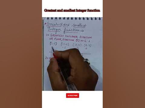 greatest and smallest integer function #maths - YouTube