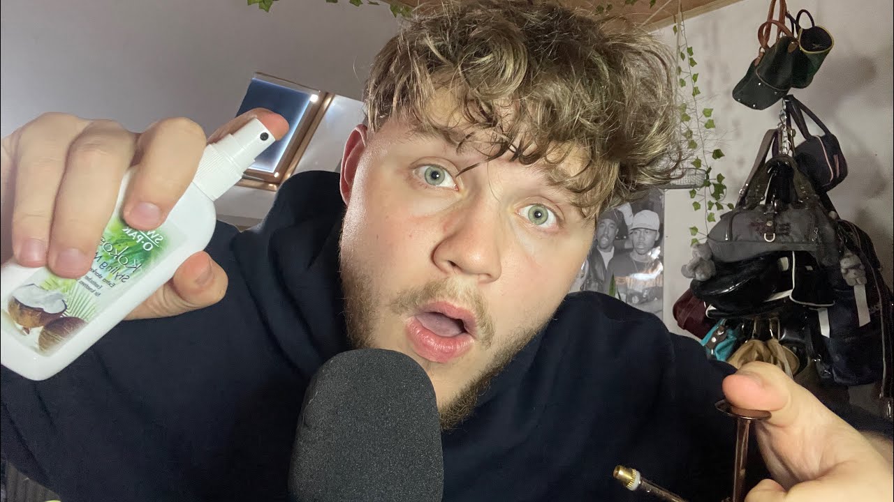 ASMR spray bottle sounds (chaotic) - YouTube