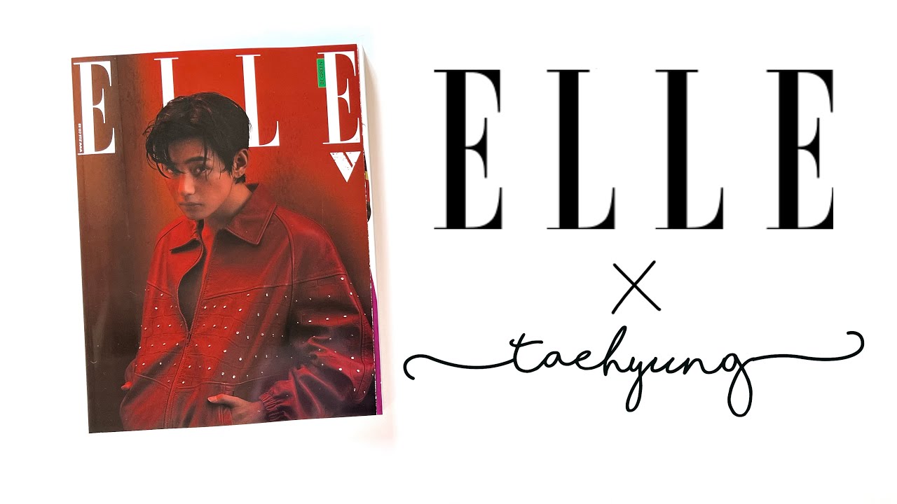 unboxing: BTS V COVER ELLE 2023 APRIL ISSUE - YouTube