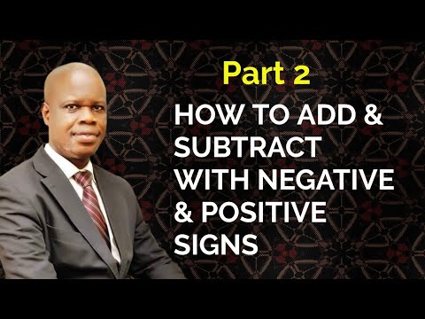addition involving negative and positive signs - YouTube