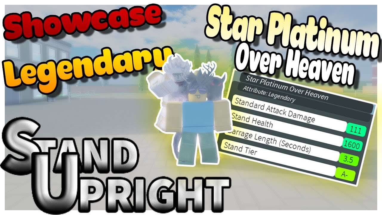 Stand Upright Showcase Legendary Star Platinum Over Heaven - YouTube