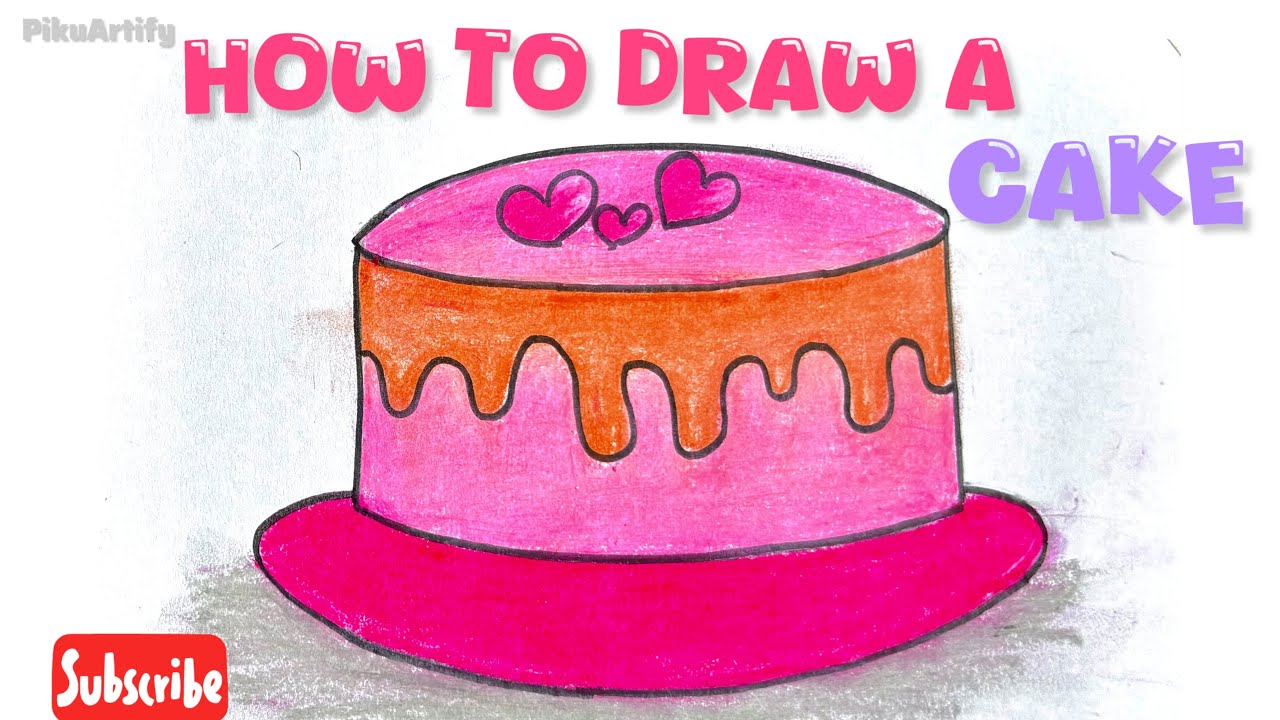 How To Draw A Birthday 🎂 Cake || Birthday cake drawing step by step for ...