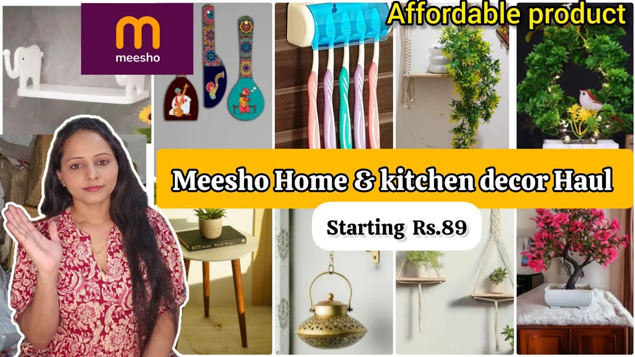 10+Meesho home & kitchen decor Haul/ starting Rs.89/Meesho home decor ...
