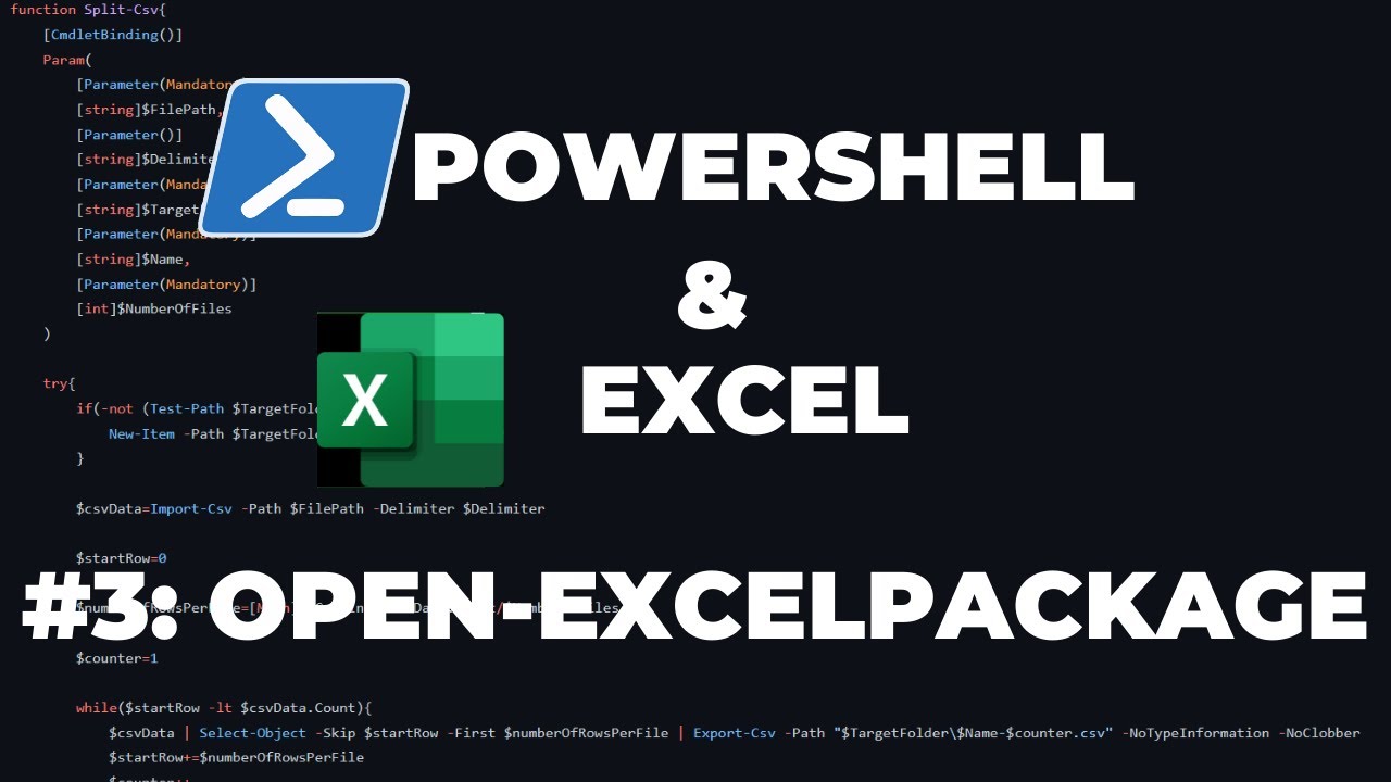 Powershell Tutorials Excel Module Part 3 Open Excelpackage Youtube 1211