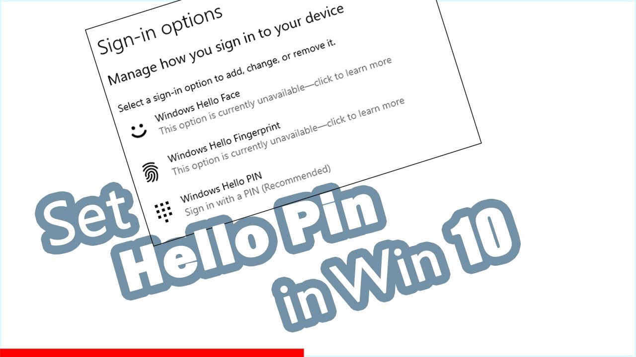 Set Hello Pin in Windows 10 | Enable Windows Hello Pin #windows # ...