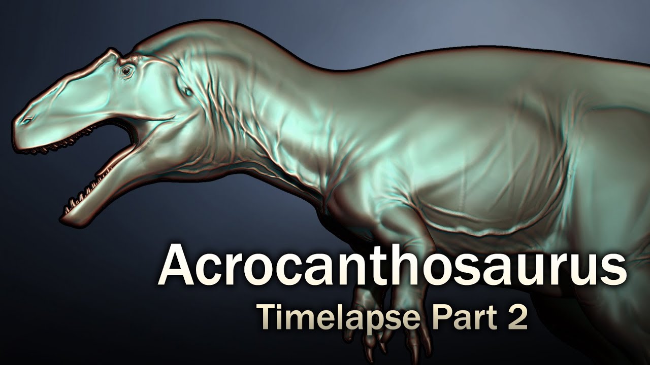 Acrocanthosaurus Part 2 - Soft Tissue Sculpting - YouTube