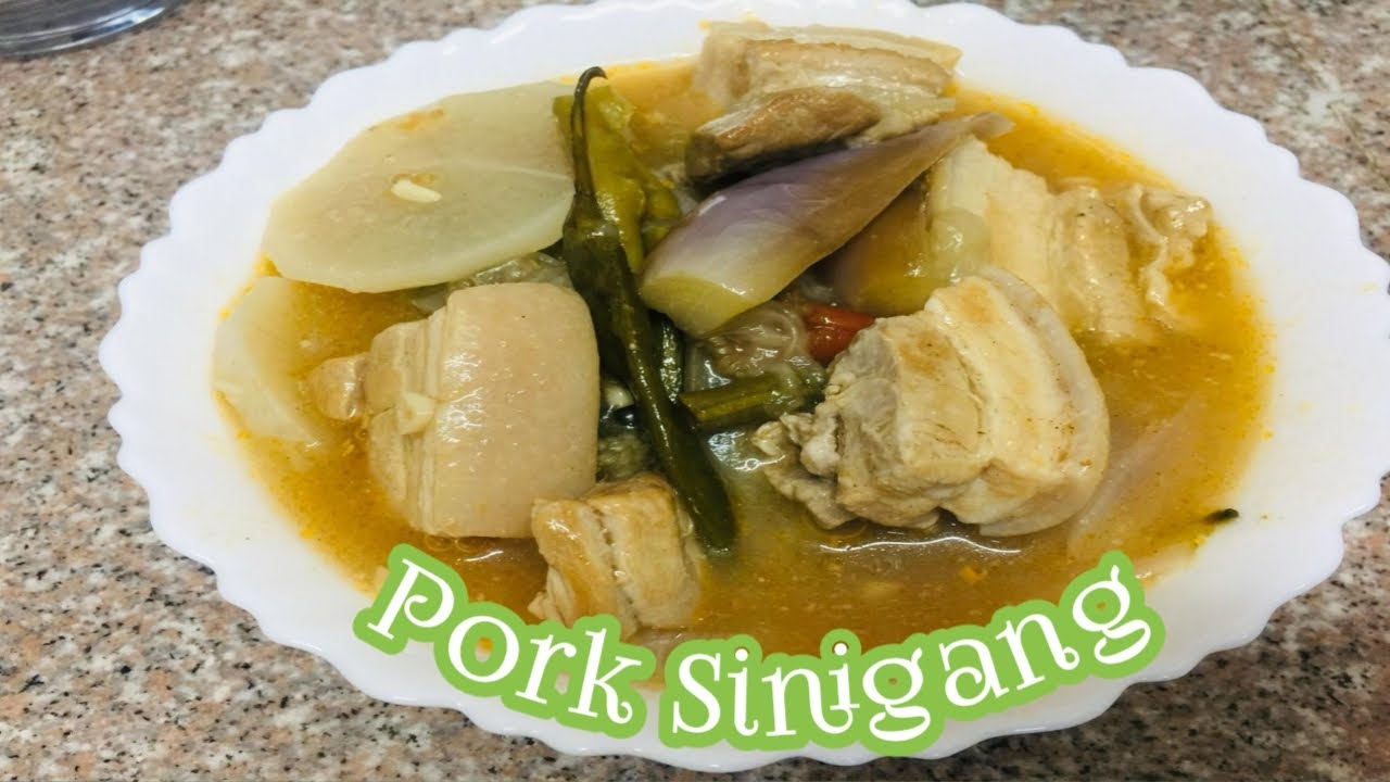 Pork Sinigang| Sour Pork Tamarind Stew |Filipino dish | HomeFoodTaste ...