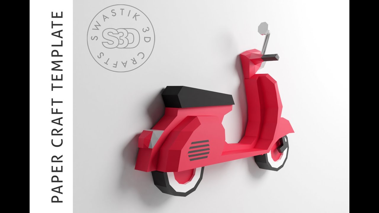 3D PAPERCRAFT OF Scooter part 2 - YouTube