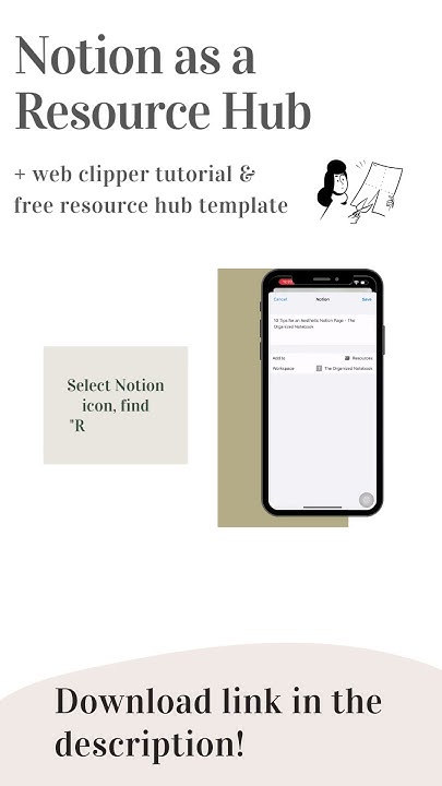 Notion's Webclipper on mobile phone!📱 | Resource Hub Notion Template #shorts #notion # ...