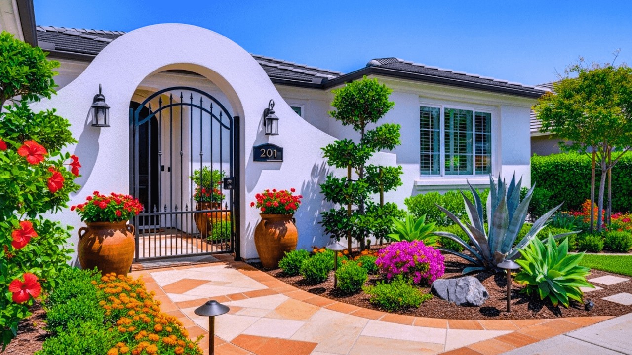 BEAUTIFUL Curb Appeal Boosters! 😍 Small Front Yard Gate & Arch Ideas ...