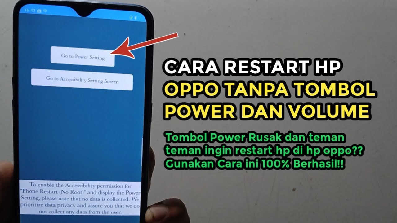 Cara Restart Hp Oppo Tanpa Tombol Power Dan Tanpa Tombol Volume - YouTube