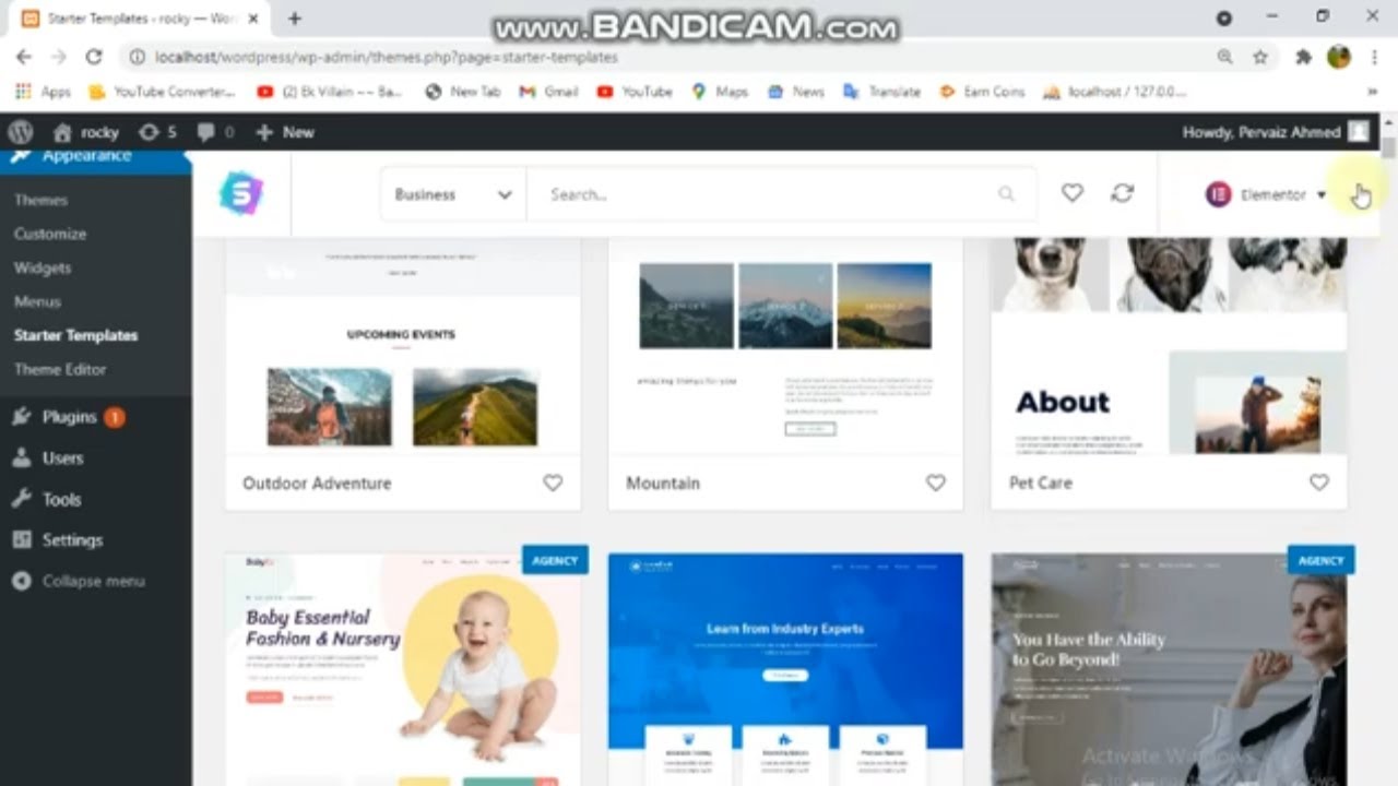 How to Add Free Template plugin in WordPress version 5.7 2021 - YouTube