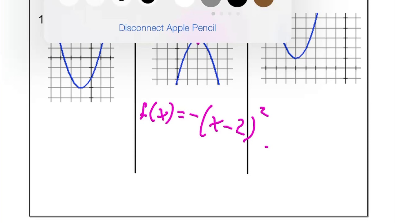 Int.Alg. Vertex Form and Transformations Day 3 - YouTube