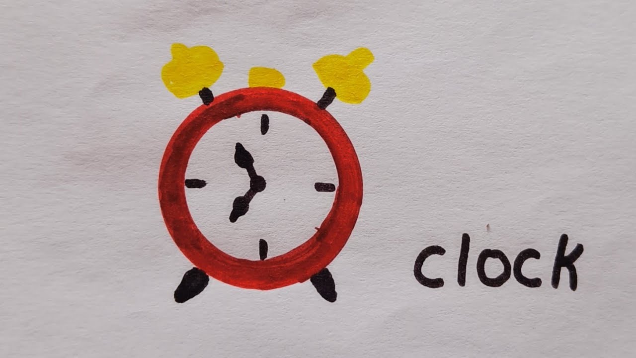 Let's draw clock ⏰।। How to draw clock easy step by step।। clock ...