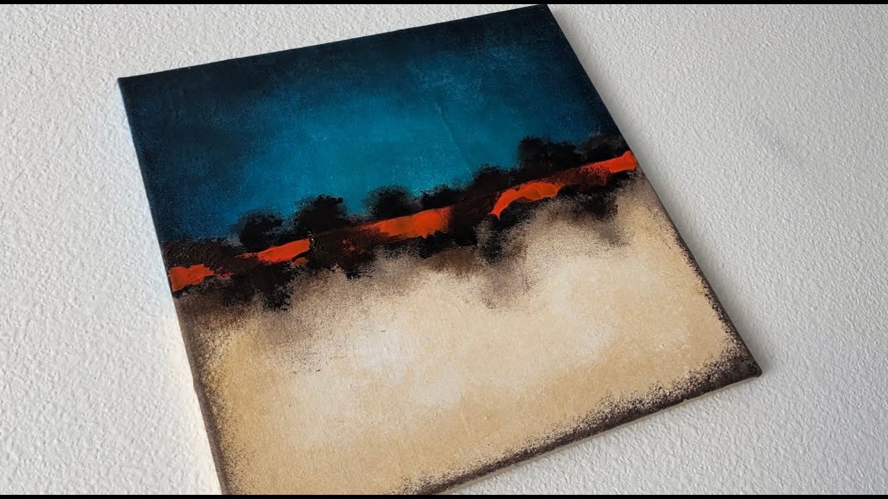 Simple Technique for Abstract Painting. Combining Warm and Cold colours ...