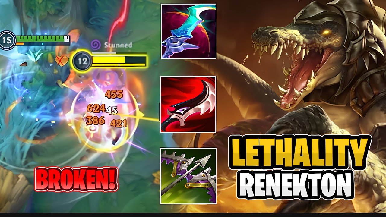 RENEKTON DELETES EVERYONE WITH THIS LETHALITY BUILD! WILD RIFT (RUNES ...