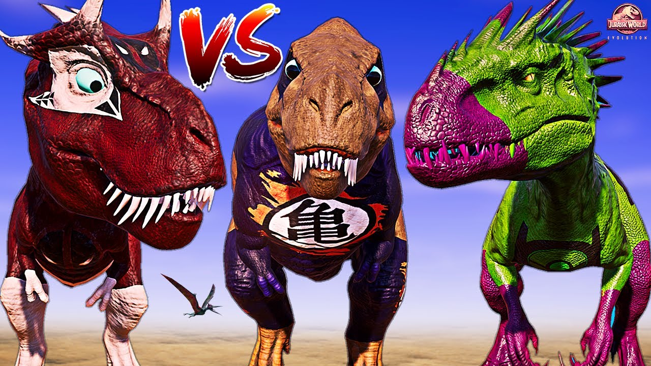 Deadpool T-REX Vs Indominus Rex & Godzilla, Spinosaurus - Jurassic ...