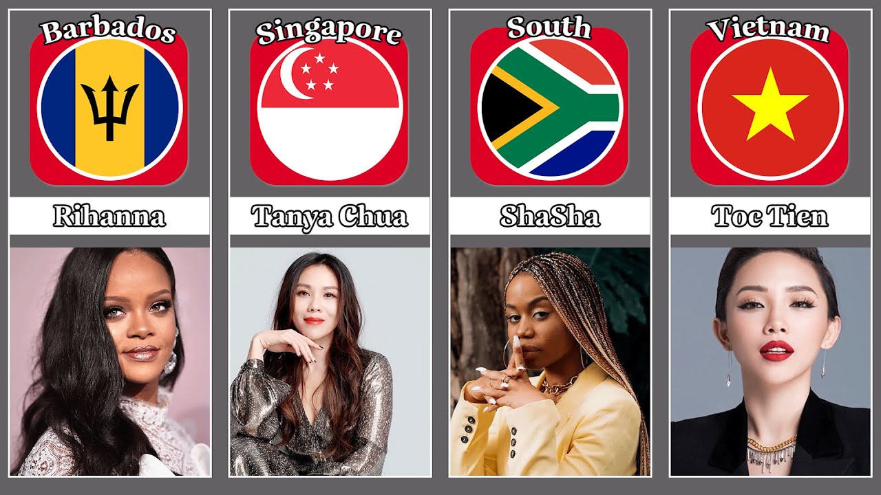 Famous Female Singers From Different Countries - YouTube