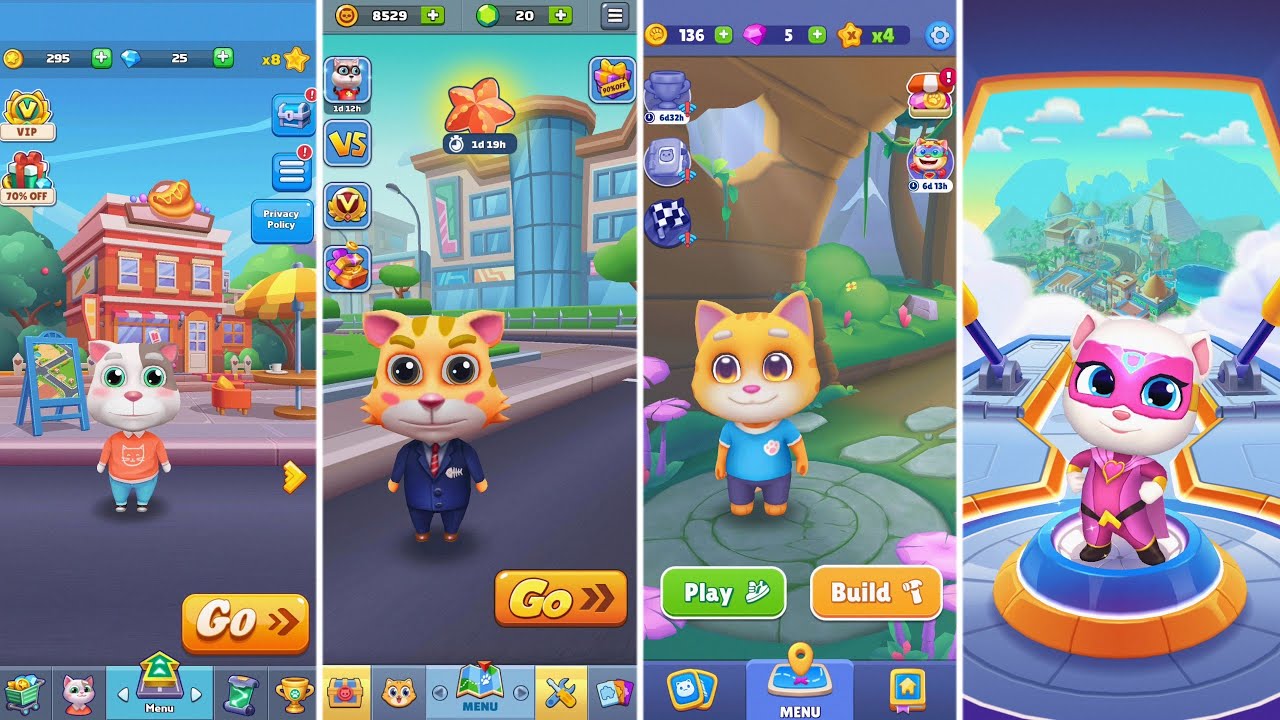 Pet Runner, Cat Runner, Running Pet, Talking Tom Hero Dash (Android/iOS ...